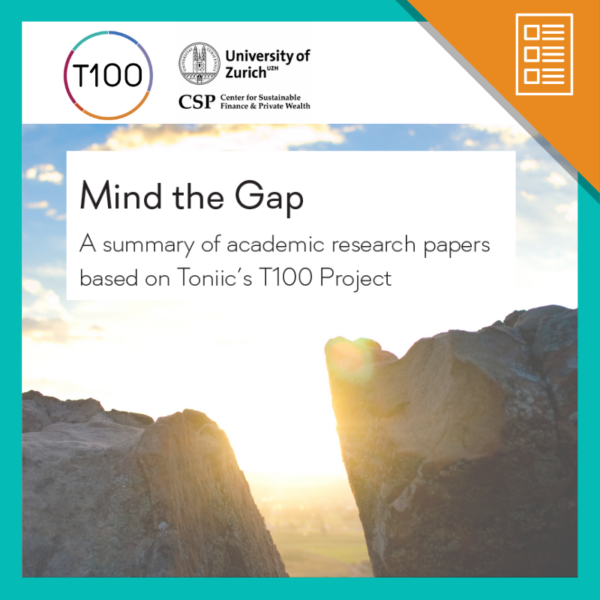 Mind the Gap: A joint report from T100 and CSP - Toniic